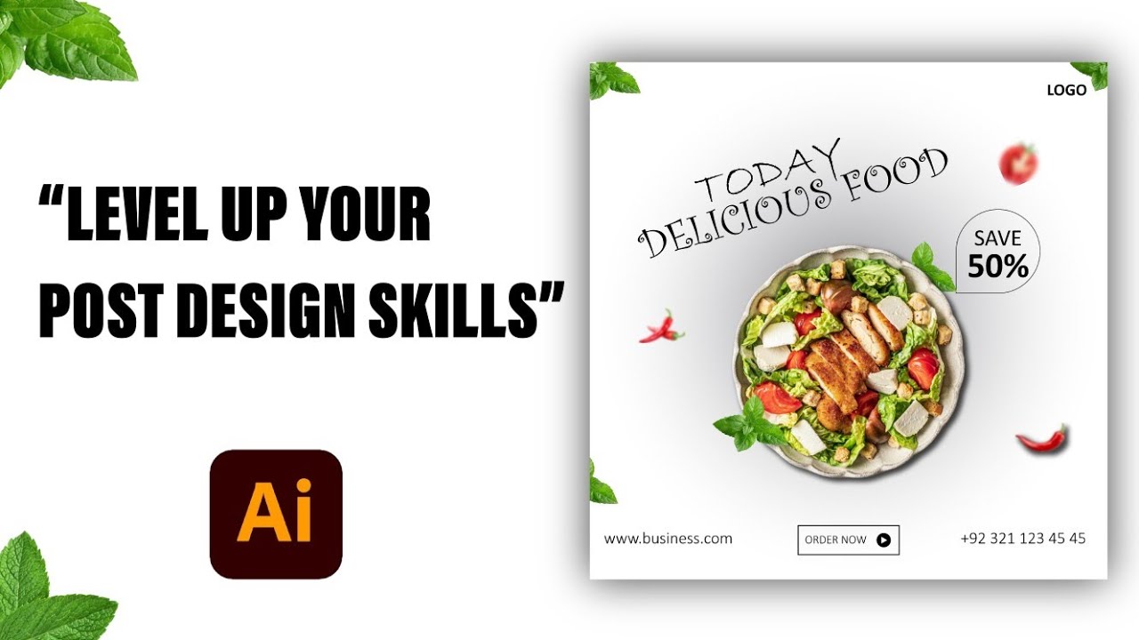 Adobe Illustrator | How to create a simple & eye-catching social media ...