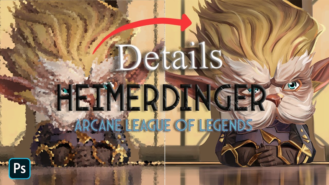 How to Draw HEIMERDINGER Arcane League of legends - Part[3] Details ...