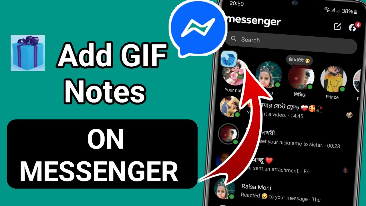 How To Add GIF Notes On Messenger 2025।Put GIF Notes On Messenger ...