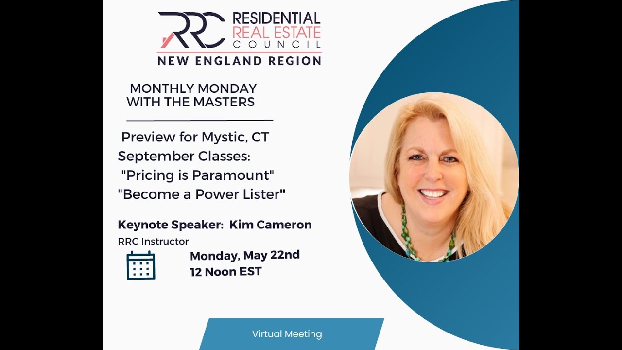 Monday Masters with Kim Cameron, CRS - previewing the Sep 18 2023 ...