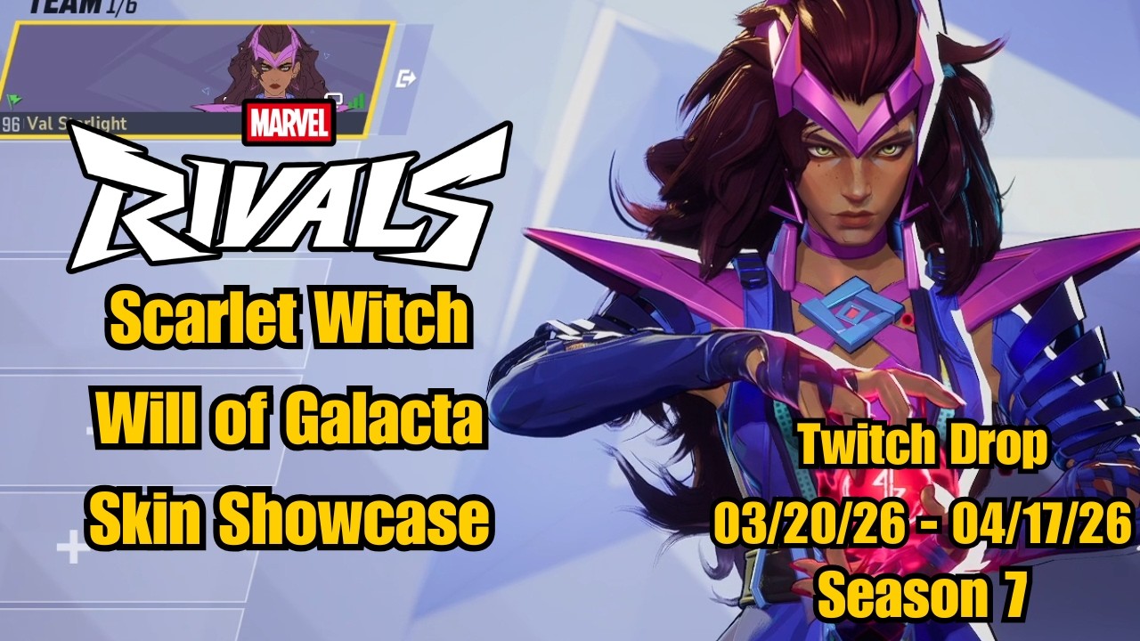 Scarlet Witch | Will of Galacta Twitch Drop Skin Showcase | Marvel ...