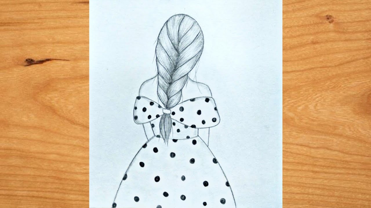 Easy girl backside drawing for beginners step by step #13 - YouTube