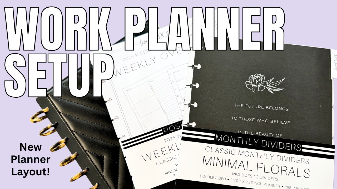 2025 Work Planner Setup Setup | New Live Love Posh Planner Insets ...