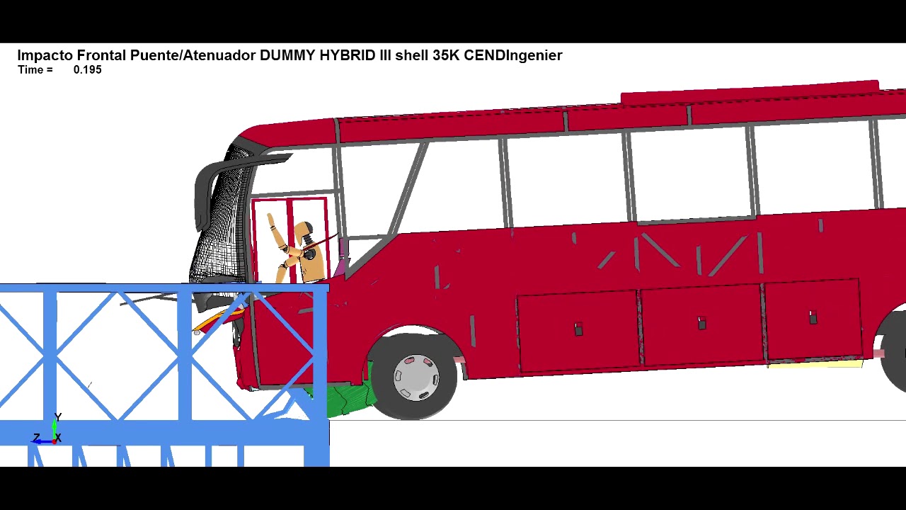 Ls-dyna Bus Impact - YouTube