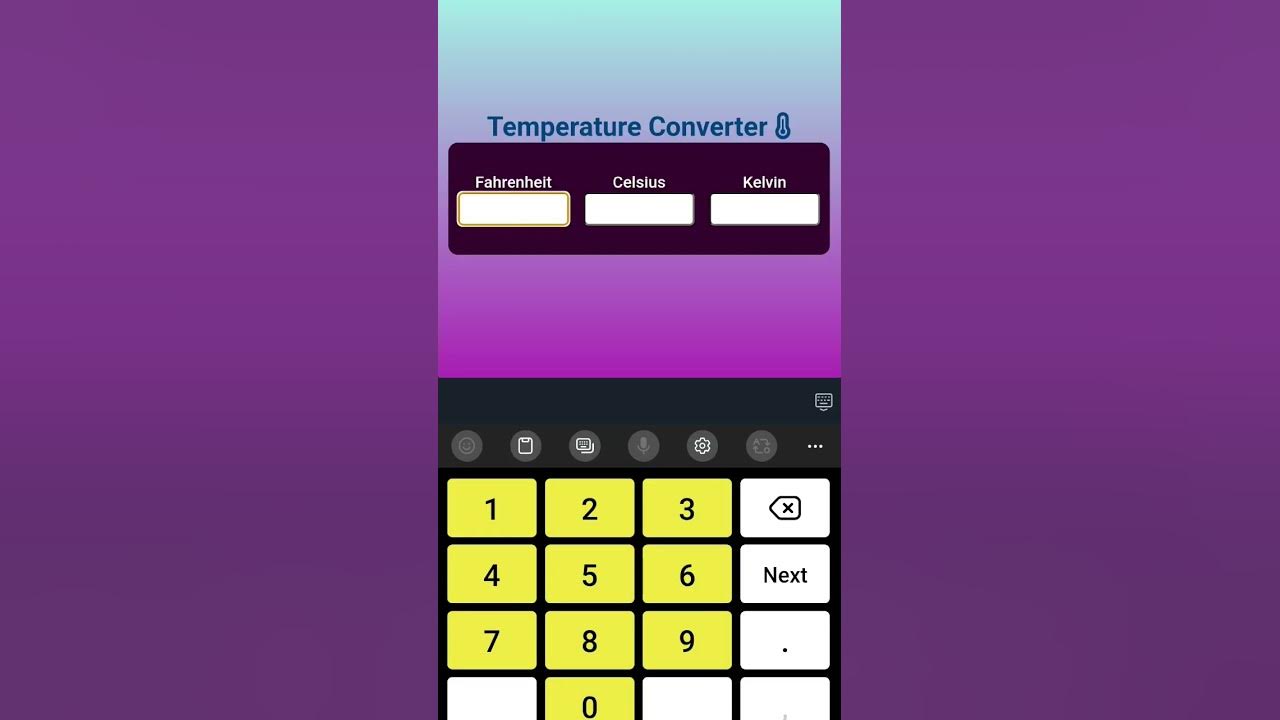 Temperature Converter Created By Using Html Css And Javascript Coding