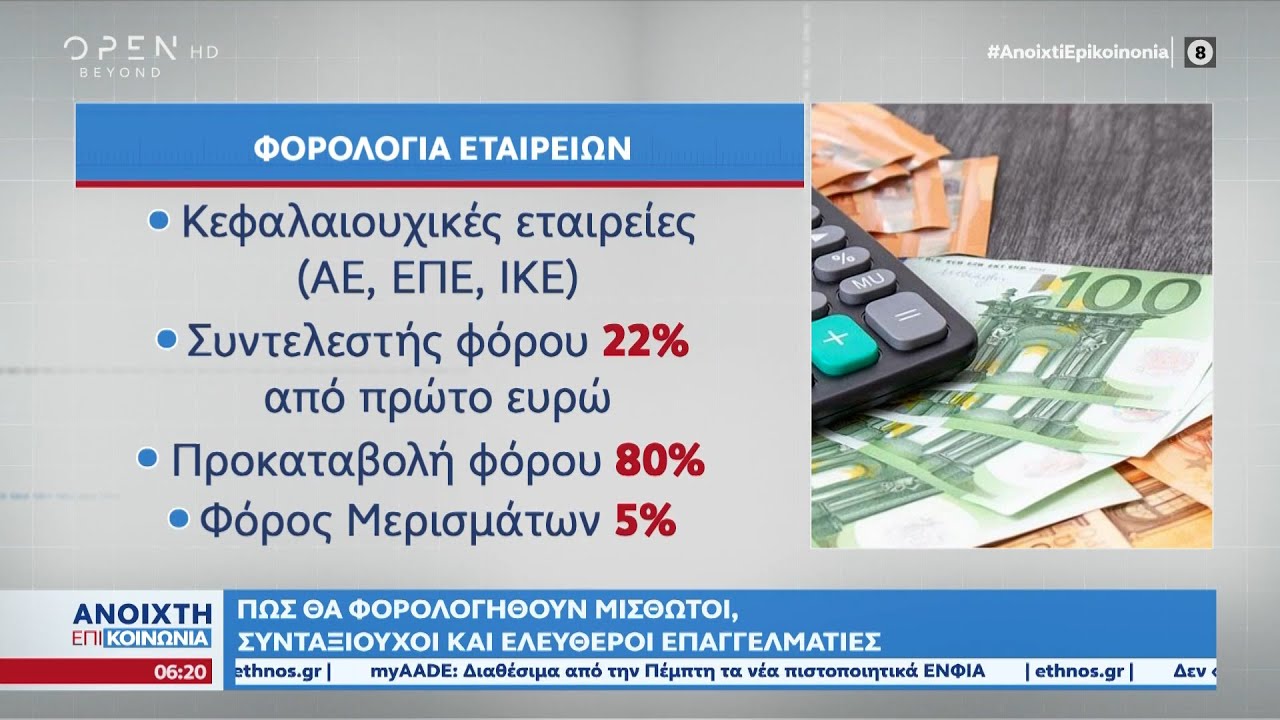 Πώς θα φορολογηθούν μισθωτοί, συνταξιούχοι και ελεύθεροι επαγγελματίες ...