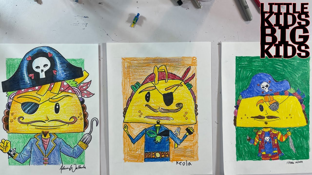 PUNK TACO (Taco Headz) 2: How to Draw PIRATE TACOS! - YouTube