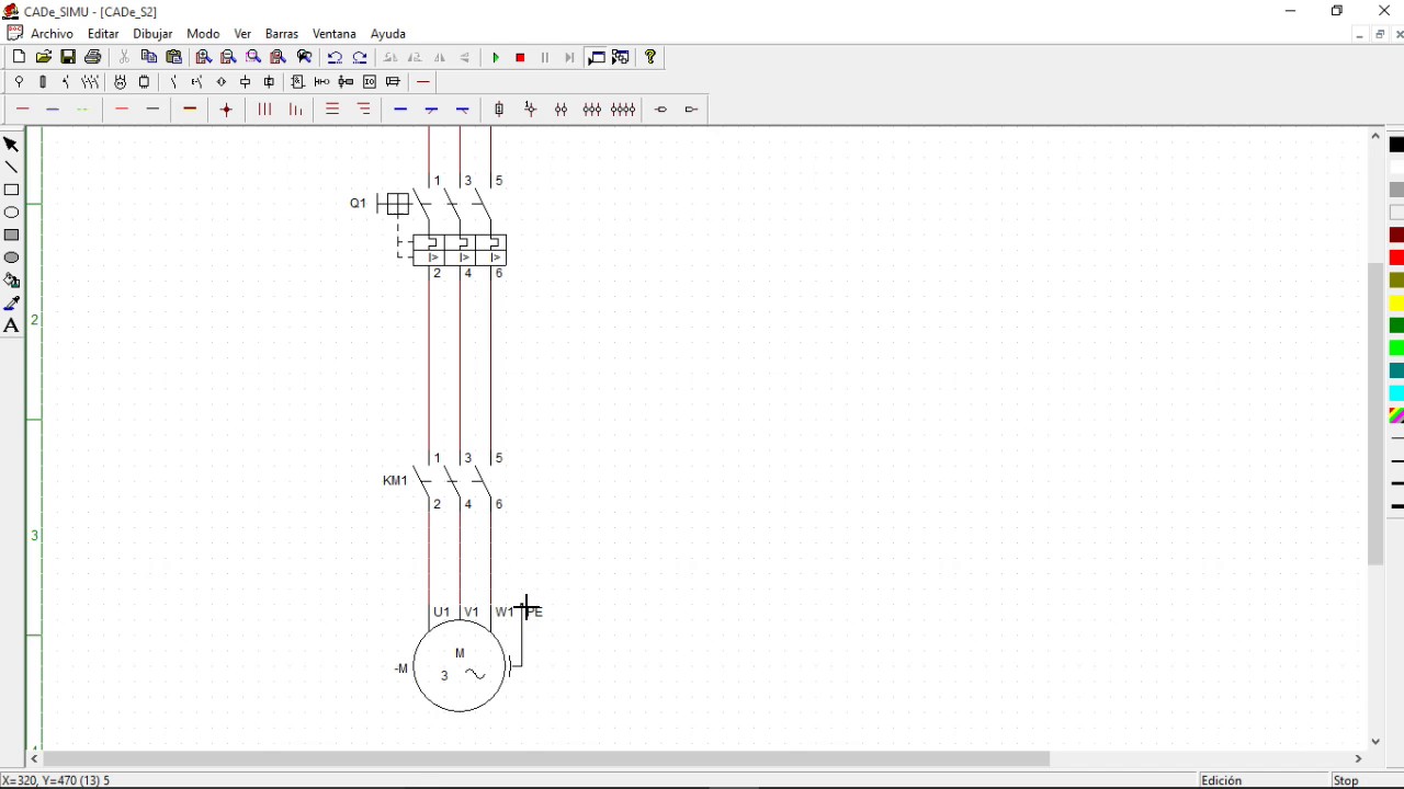 Arranque directo de un motor trifasico. - YouTube