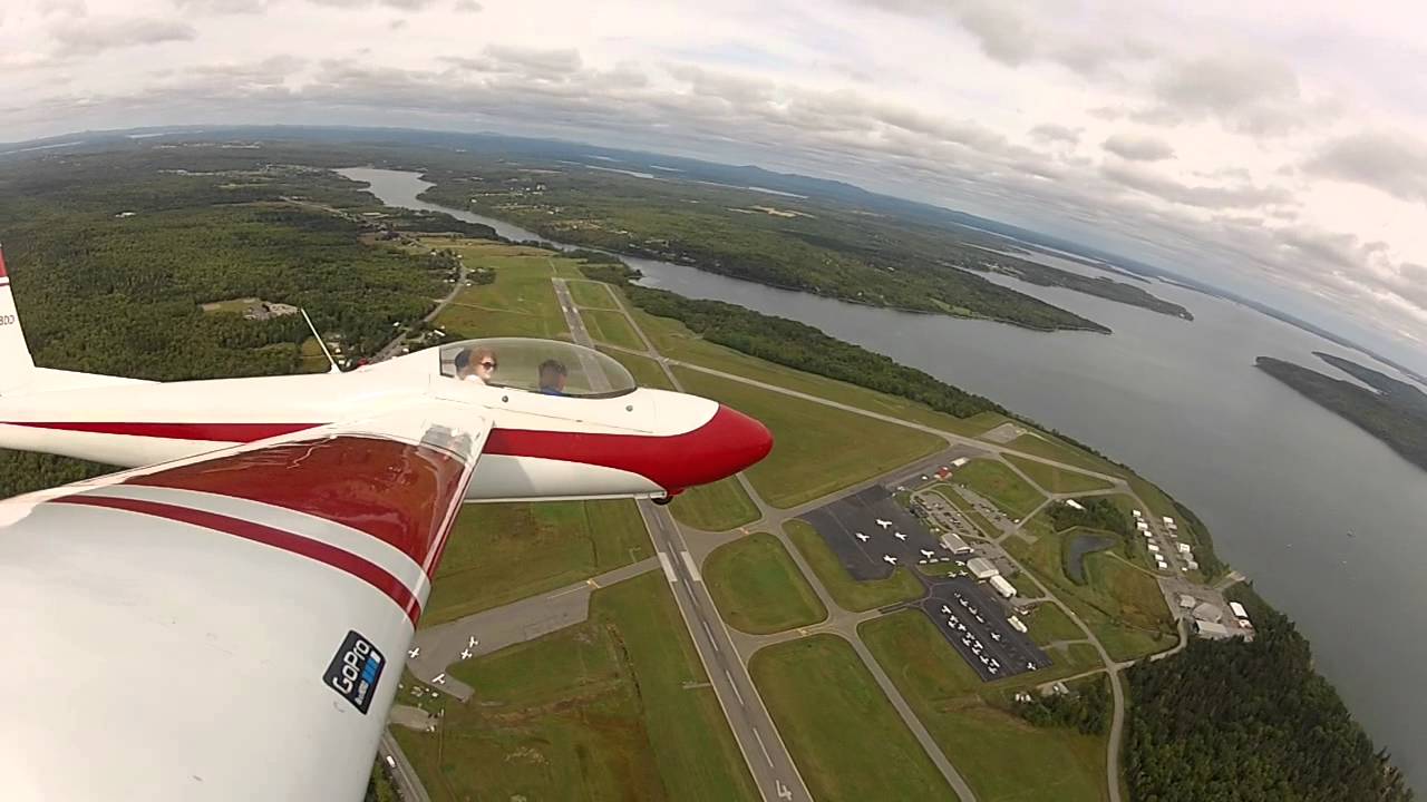 Schweizer SGS 2-32 over Bar Harbor, ME and Acadia Nat'l Park (KBHB ...