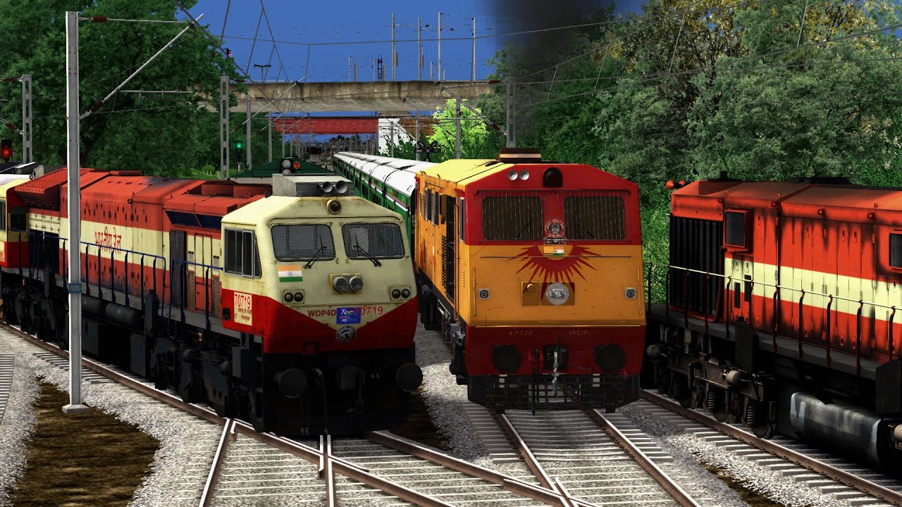 Tripple Crossing ~ WDP3A Got Priority ~ WDP4D ERS + Got BS WDP4D Red ...