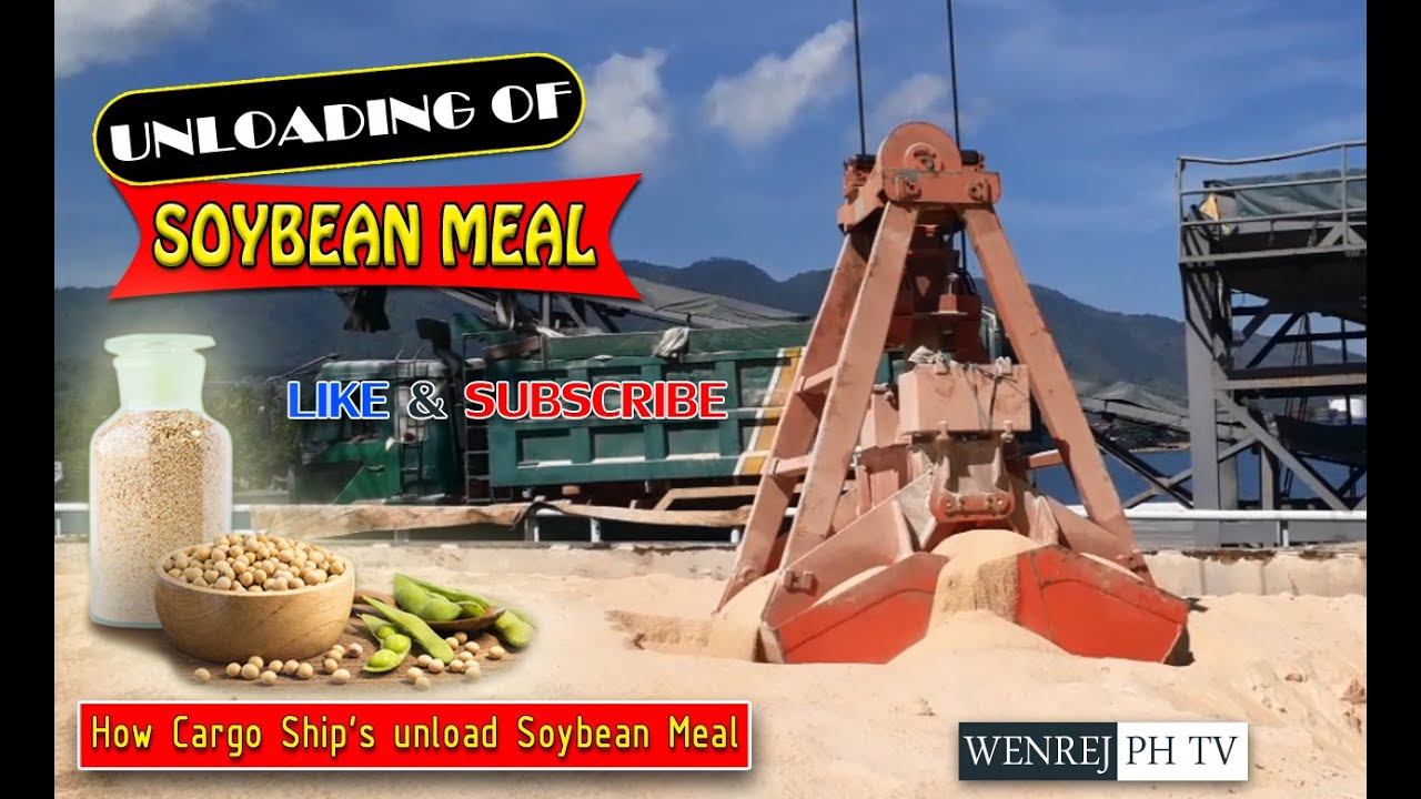 How Cargo Ship's unload Soybean Meal | Unloading of Soya - YouTube