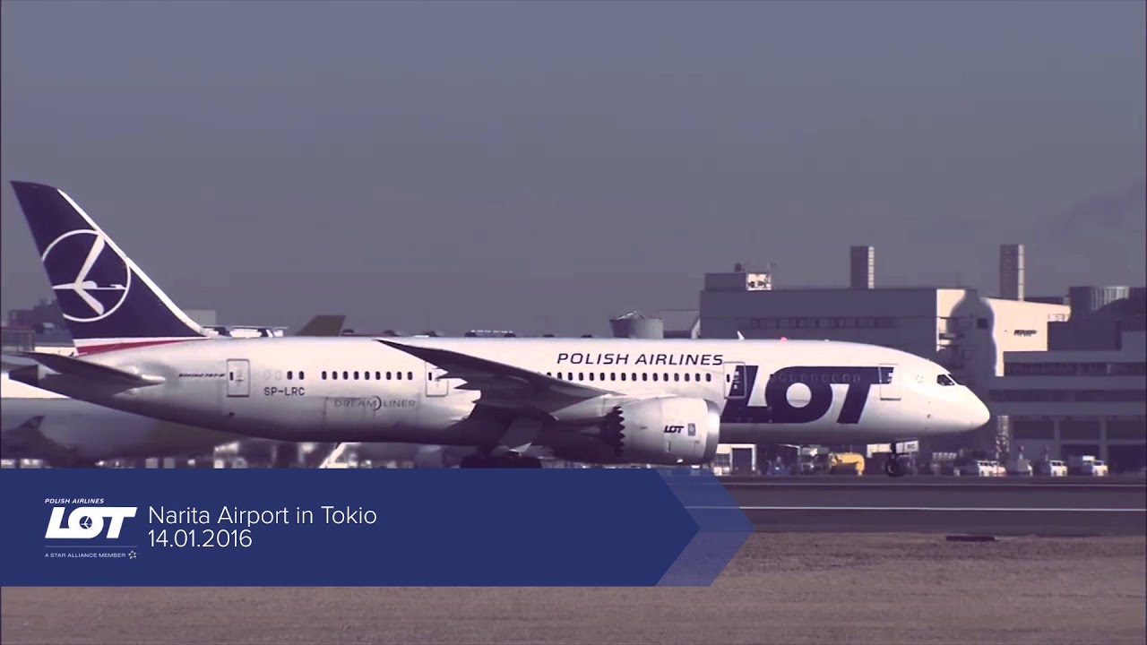 First flight to Tokyo operated by LOT Polish Airlines - YouTube