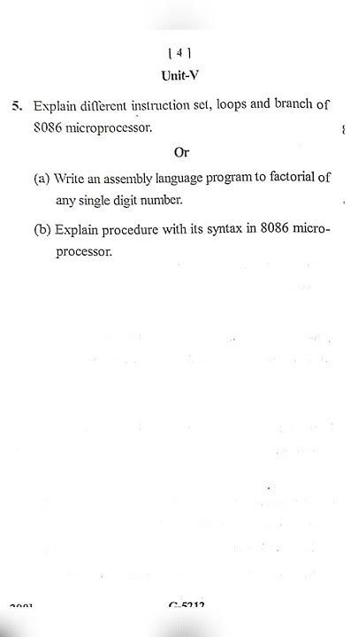 CS/computer system organization and Assembly language paper/MSc 1st sem/ Dec 2021 - YouTube
