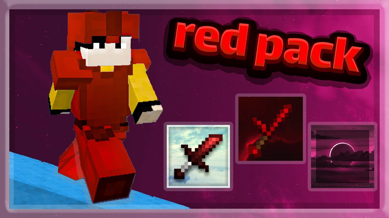 best new resourcepack (red) bedwars(1.8.9) - YouTube