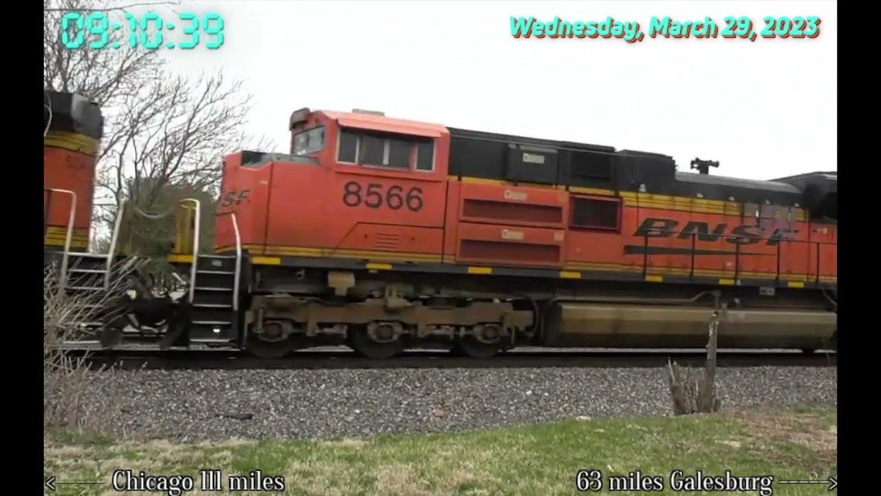3/29/23 BNSF Mendota Sub Trains w/ KCS Leader, Nice GE K5HL, 25th Anniversary DPU - YouTube