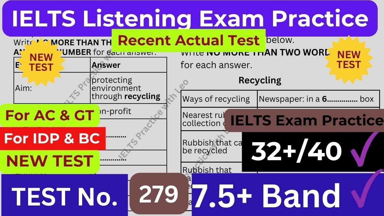 IELTS Listening Practice with Recent Actual IELTS Exam with Answers ...