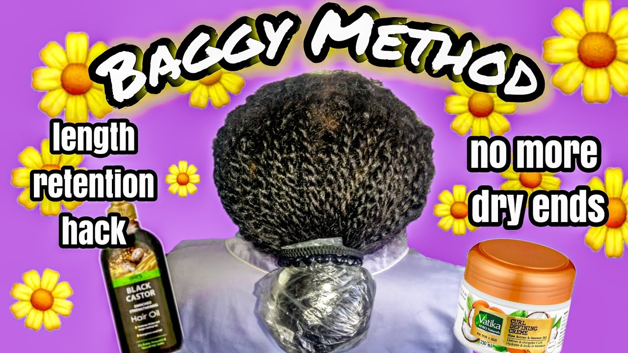 BAGGY METHOD FOR DRY ENDS | HACK FOR LENGTH RETENTION - YouTube