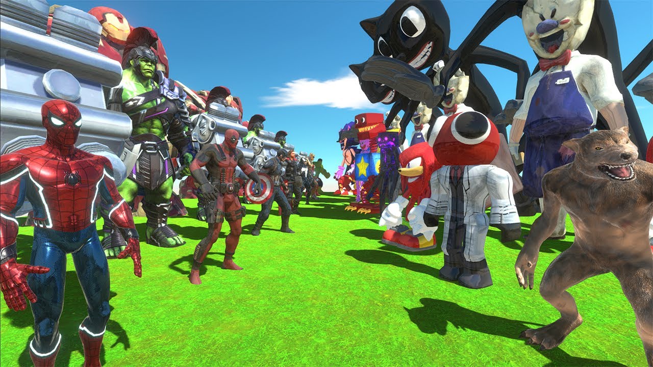 Marvel War - MARVEL TEAM vs CREEPY MONSTERS TEAM - Animal Revolt Battle ...