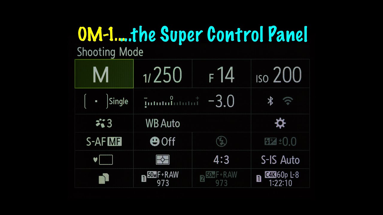 Olympus OM-1 - The Super Control Panel - YouTube
