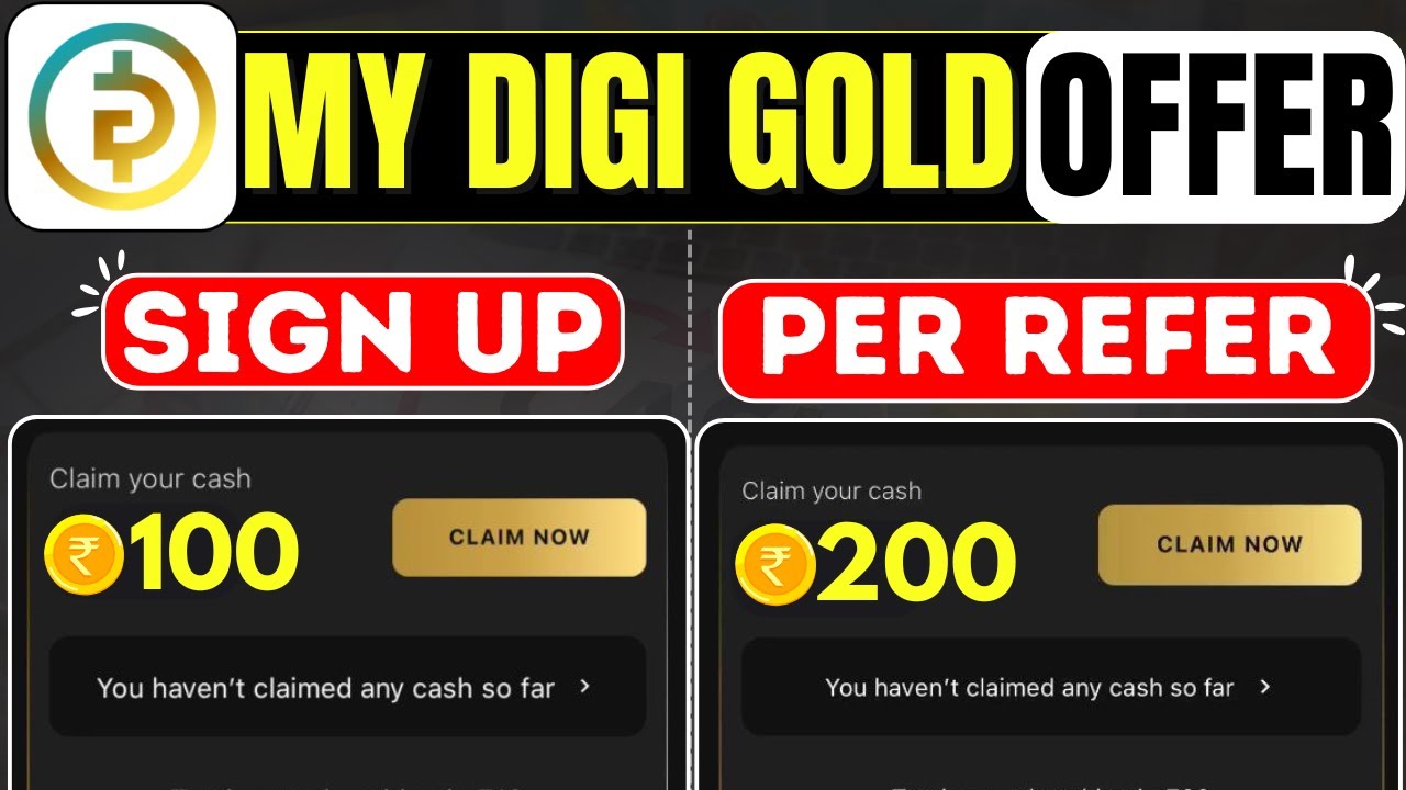 My Digi Gold Free Digital Gold | Rs 200 Per Refer| Rs 100 Signup | My ...