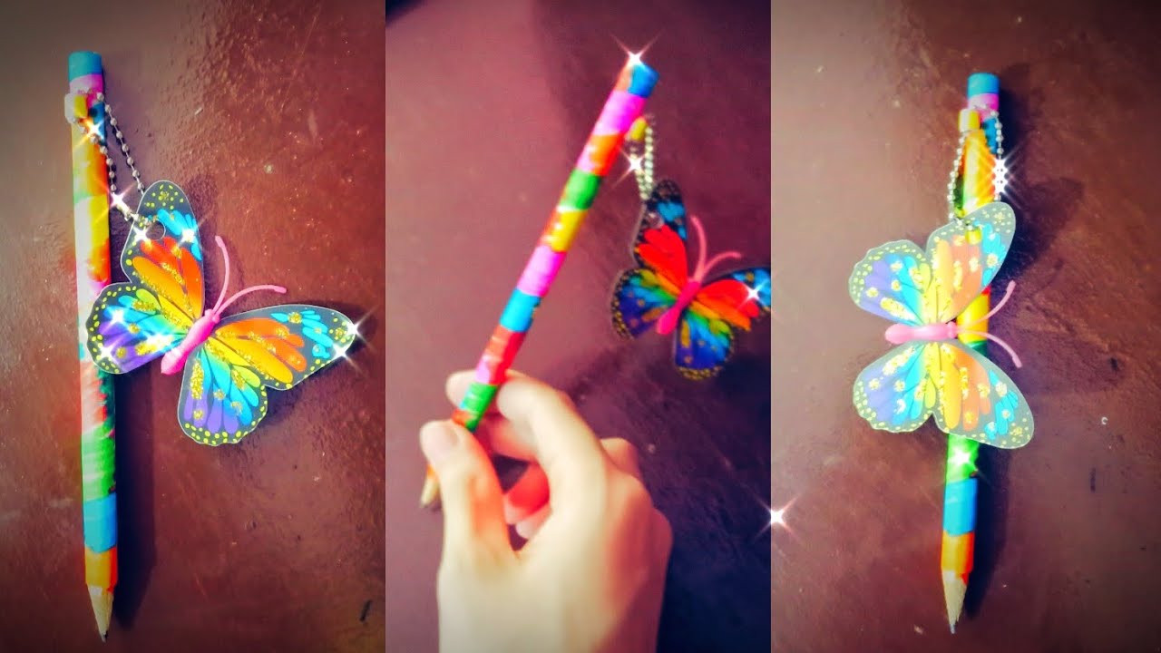 DIY pencil decoration ideas ️ Back to school hacks 💕 - YouTube