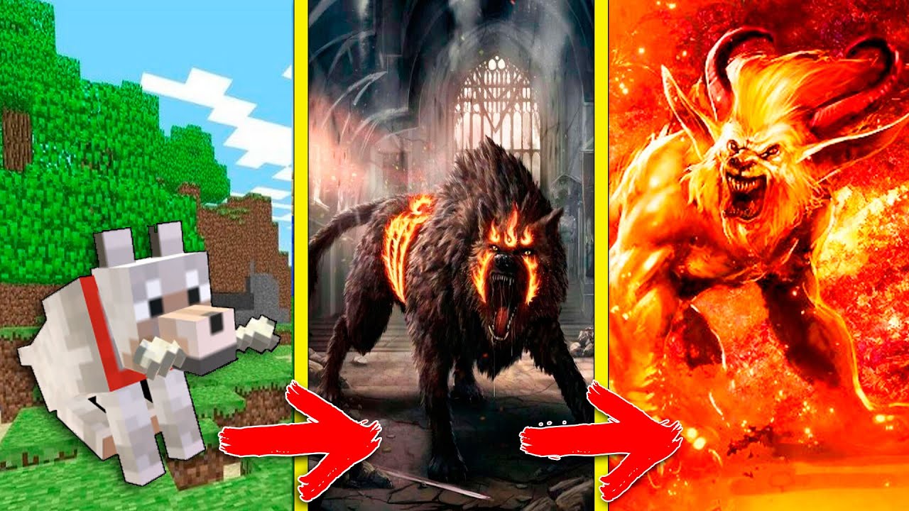 КАК МЕНЯЛАСЬ ГОРЯЩАЯ СОБАКА FIRE DOG В МАЙНКРАФТ 100% ЭВОЛЮЦИЯ ...