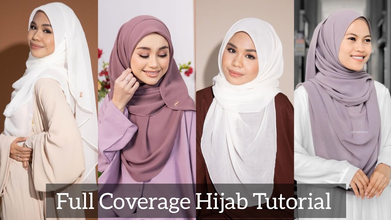 Full Coverage Hijab Tutorial । Top New Hijab Style । Everyday Hijab ...