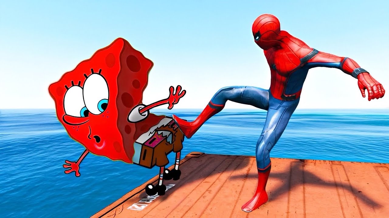 GTA 5 Spider-Man vs Spanj BOB Crazy Fails [Toy Story Ragdolls] (EP72 ...