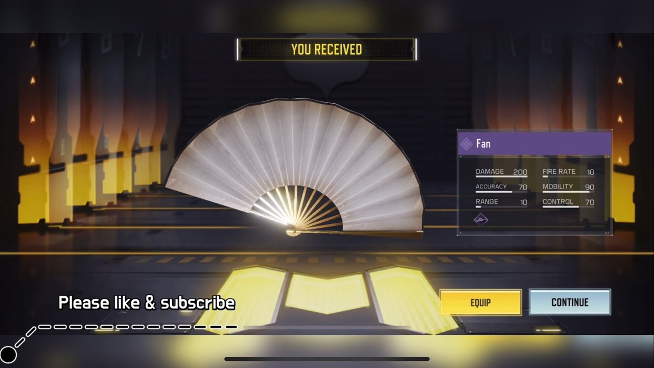 New melee FAN from cold steel crate - call of duty mobile - cool weapon ...