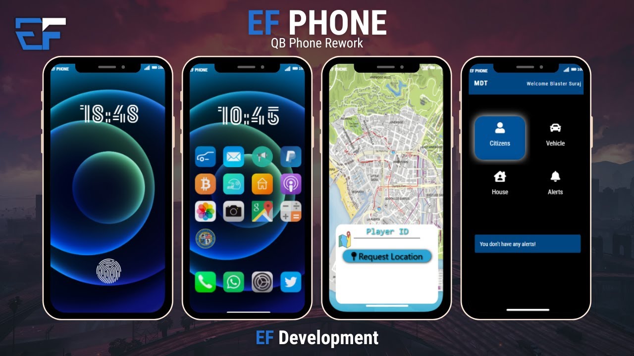 [FREE] New EF-Phone Iphone Design Phone For QBCore FrameWork - YouTube