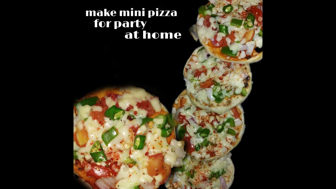 how to make mini pizza for party at home||mini pizza without oven ...