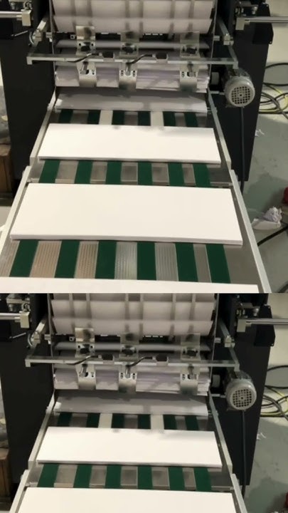 AUTOMATIC PAPER CONVERTING STACKER/FOLDER MACHINE - YouTube