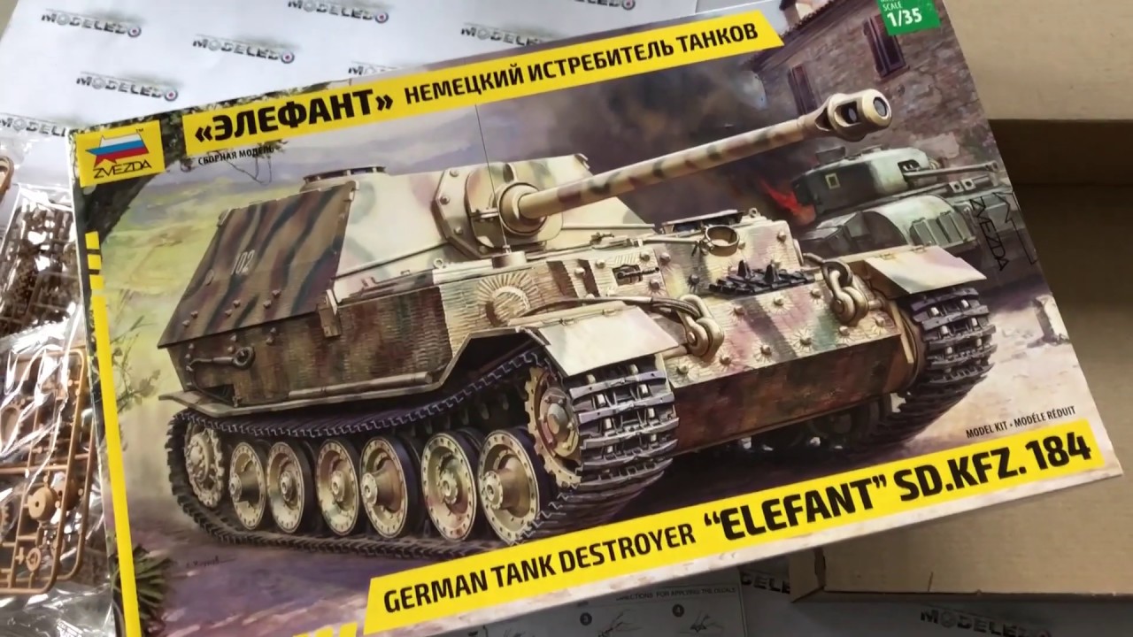 Inbox Zvezda 3659 Niszczyciel czołgów Elefant model do sklejania w ...