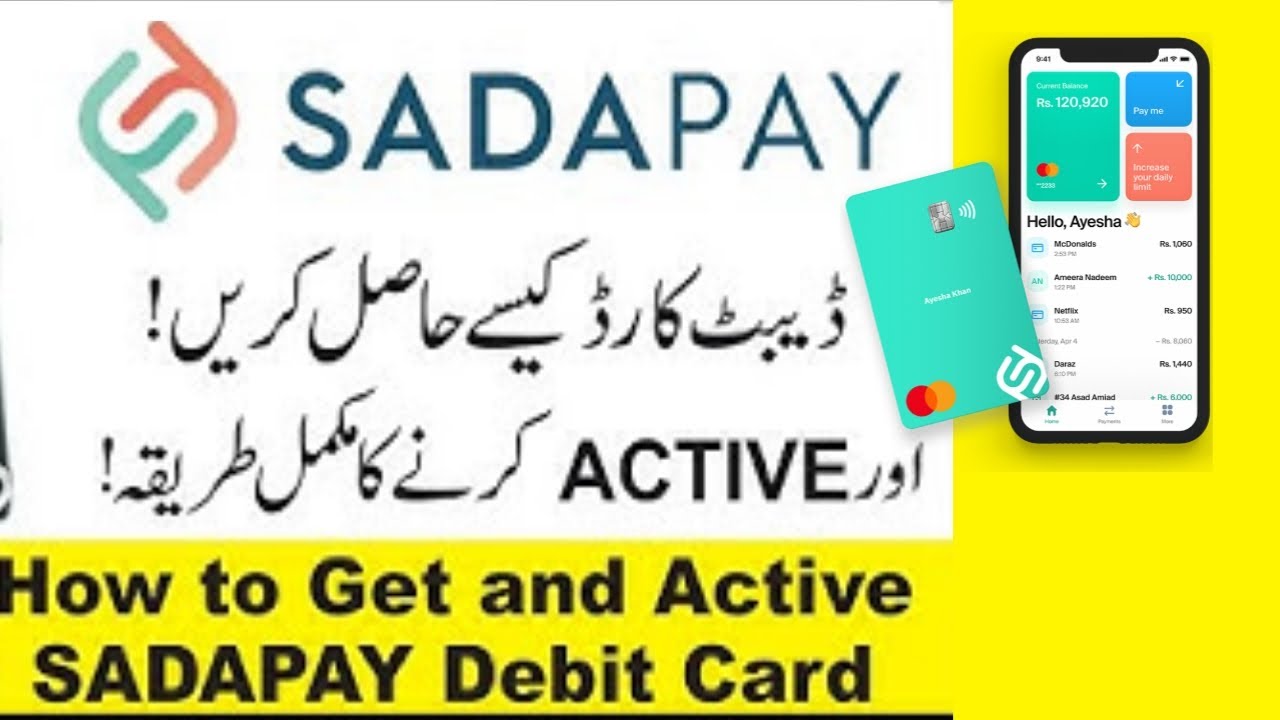 how to activate debit card Sada Pay || Sada Pay Debit Card Activation ...