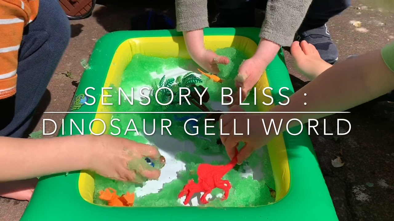 Dinosaur gelli world, MessyFun at home - YouTube