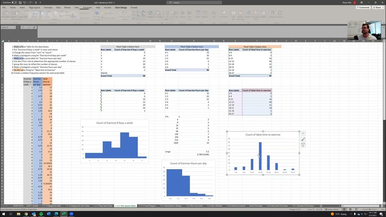 How to make Frequency Polygons in Excel - YouTube