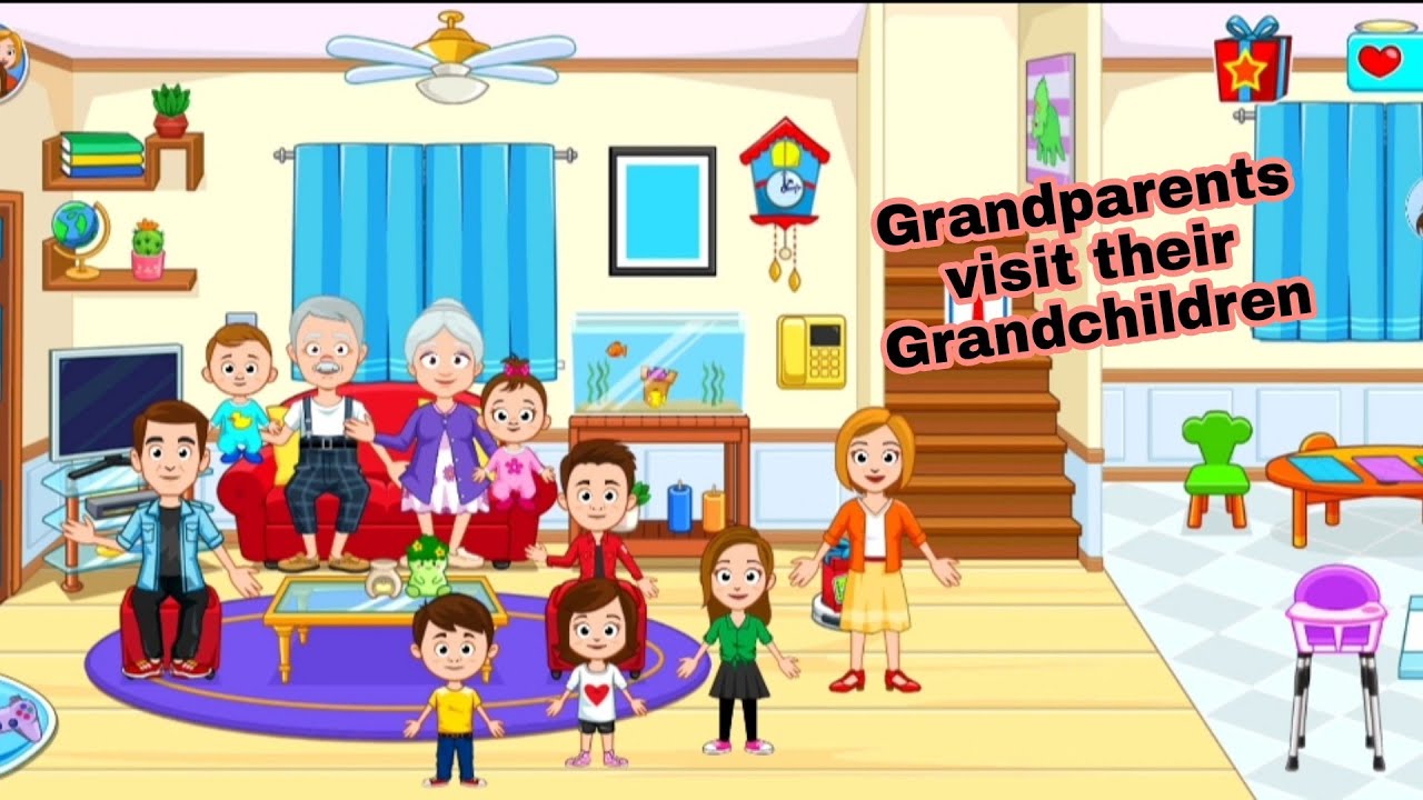 My Town Home: Family Playhouse | Grandparents visit their grandchildren ...
