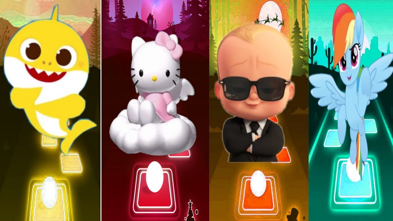 baby Shark-hello kitty- Boss baby- my little pony tiles Hop EDM rush # ...