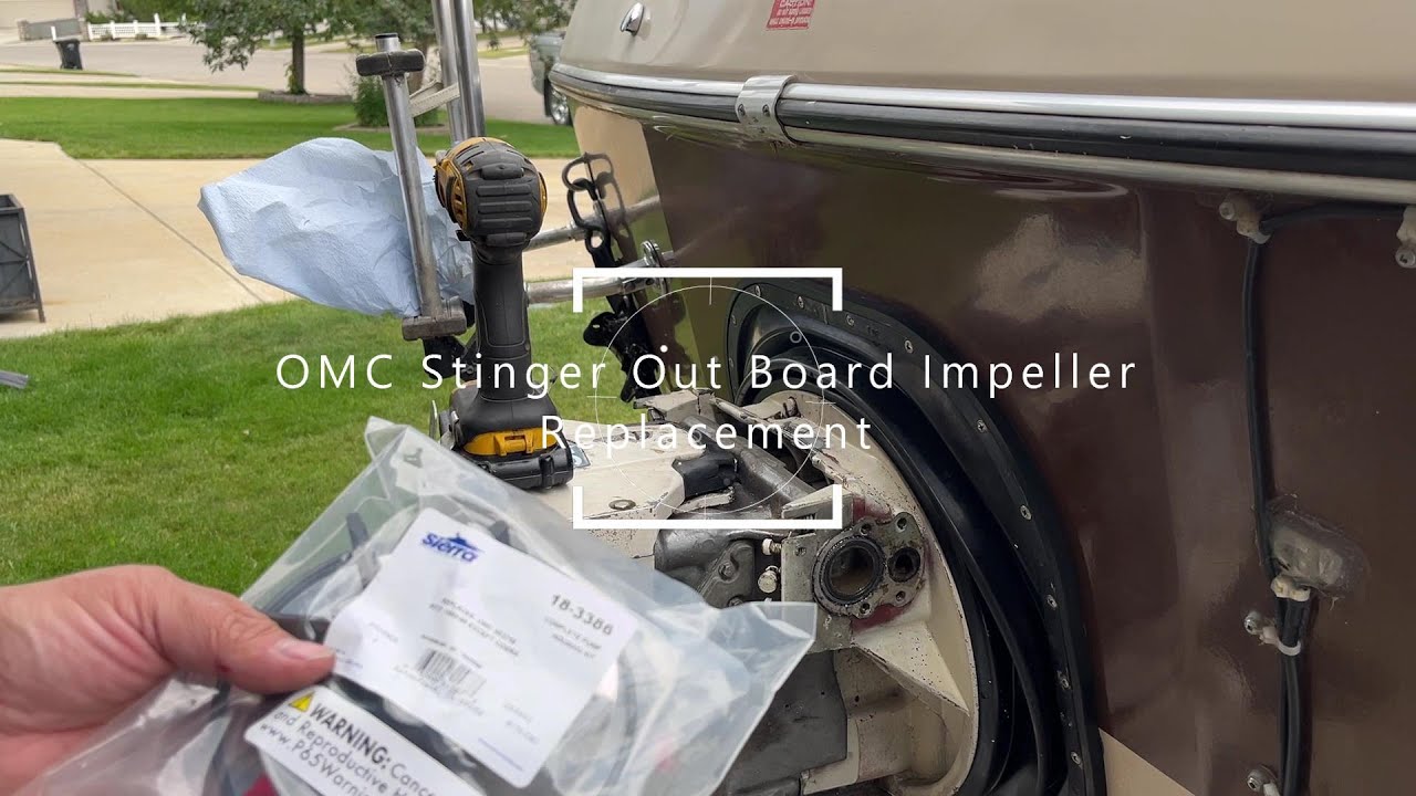 OMC Stinger 400 stern drive Impeller replacement, cable shift - YouTube