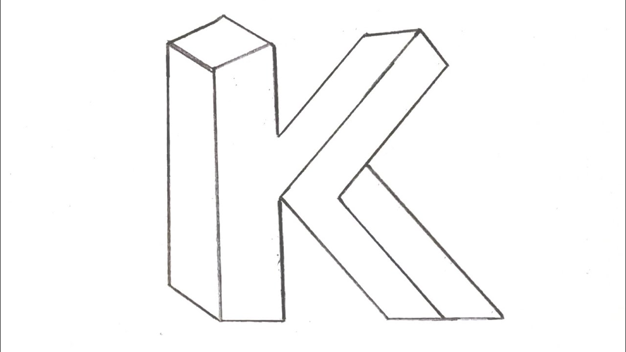 K Letter Drawing with pencil, K Letter - YouTube