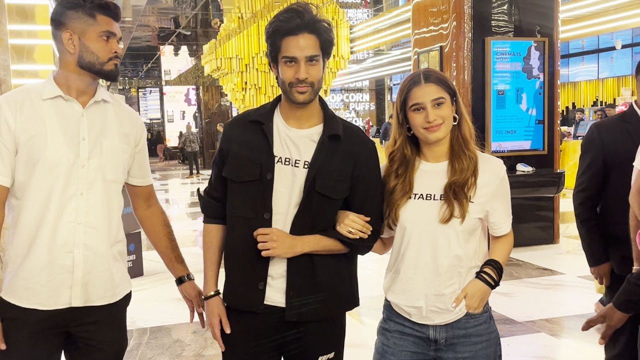 Aaman Devgan & Rasha Thadani Snapped At Inox Malad For Azaad Promotion ...