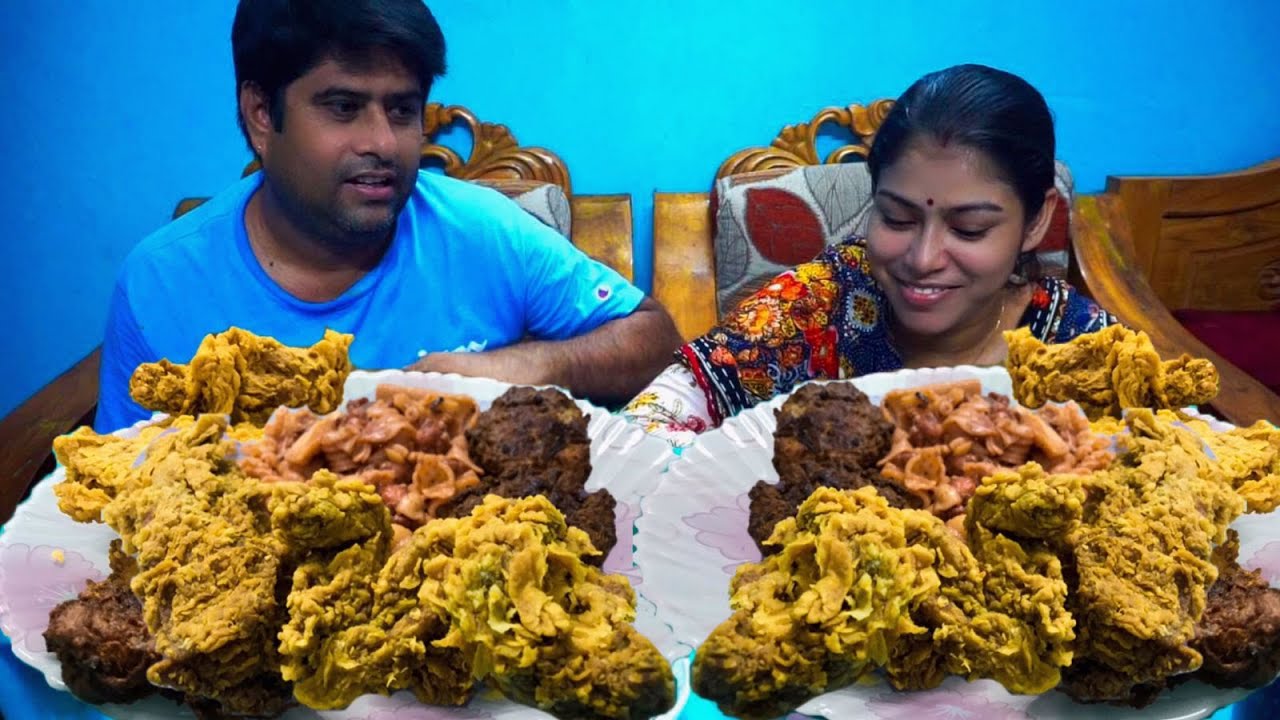 EATING CHALLENGE CHICKEN FRY, CHICKEN TIKKA, AND CHICKEN PASTA - YouTube