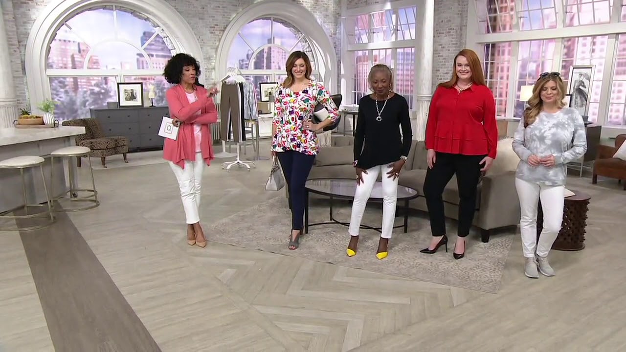 Women with Control Slim Leg Ankle Pants w/ Waist Seaming on QVC - YouTube