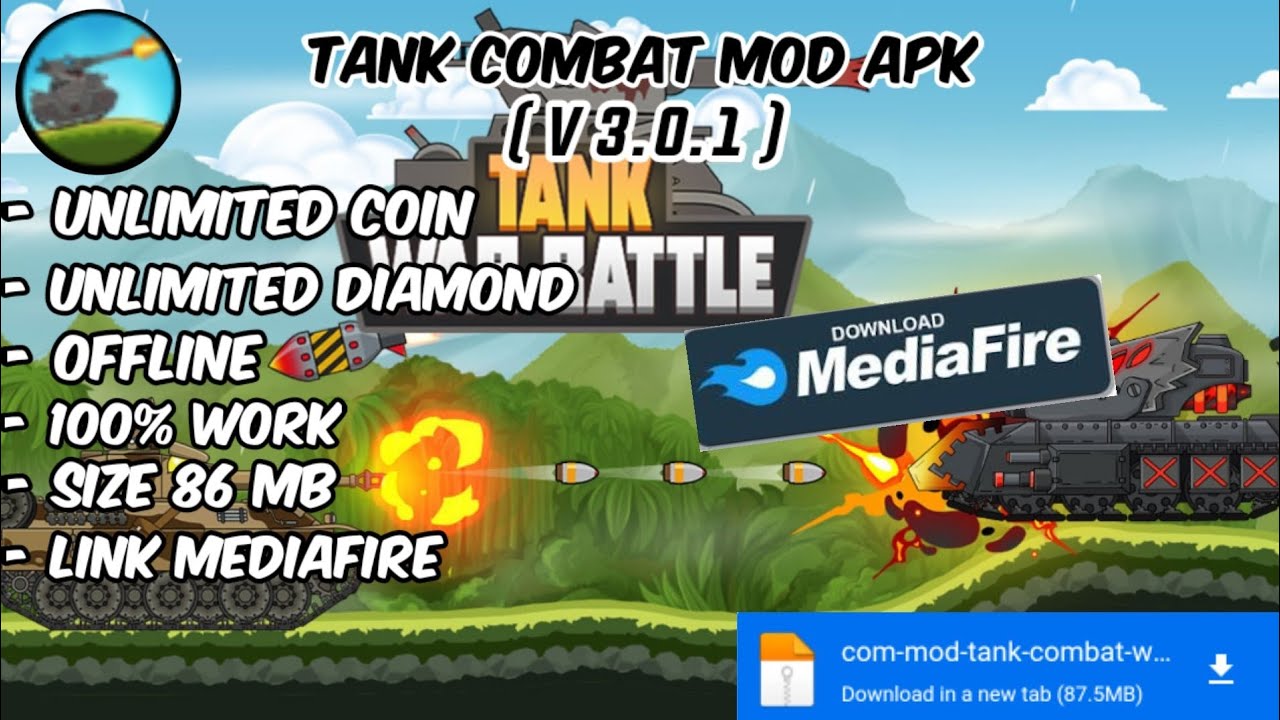 DOWNLOAD TANK COMBAT M0D APK 2022 TERBARU | UNLIMITED DIAMOND - YouTube