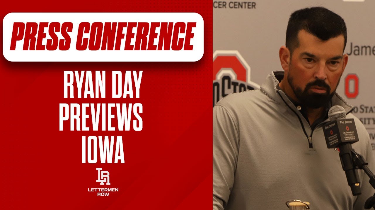 Ryan Day press conference to preview Buckeyes matchup against Iowa ...