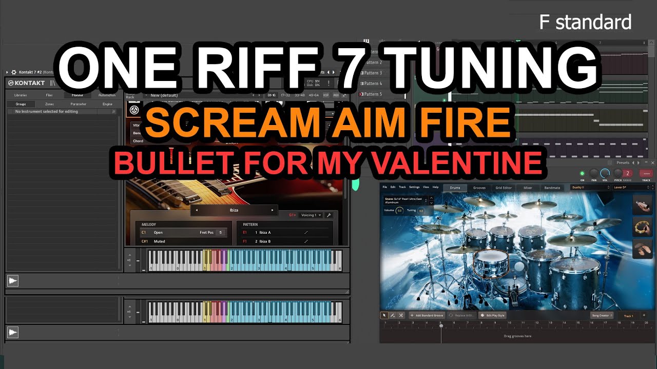 ONE RIFF 7 TUNING, SCREAM AIM FIRE - BULLET FOR MY VALENTINE - YouTube
