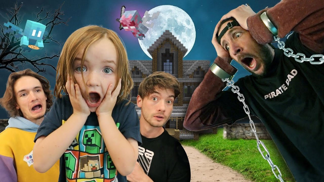NiKO inside a HAUNTED HOUSE!! Survival with Dad and Friends! Nikos ...