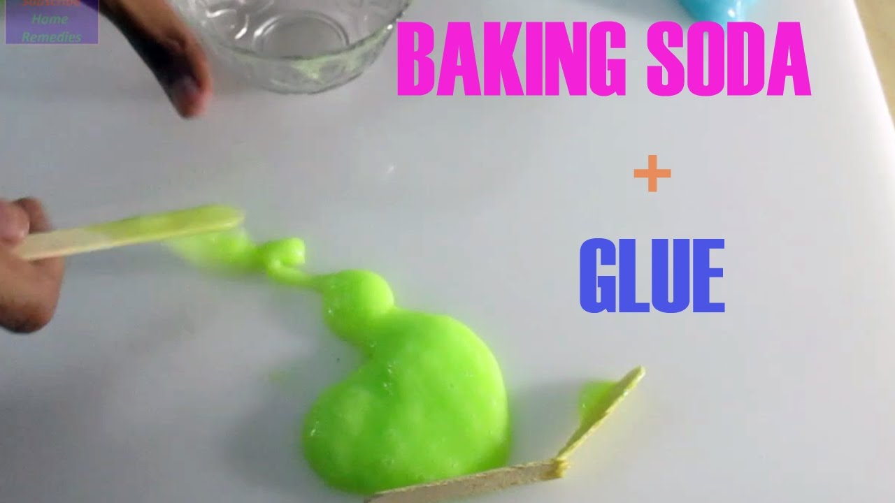Baking Soda and Glue make Green Slime like (Nickelodeon) without Borax ...