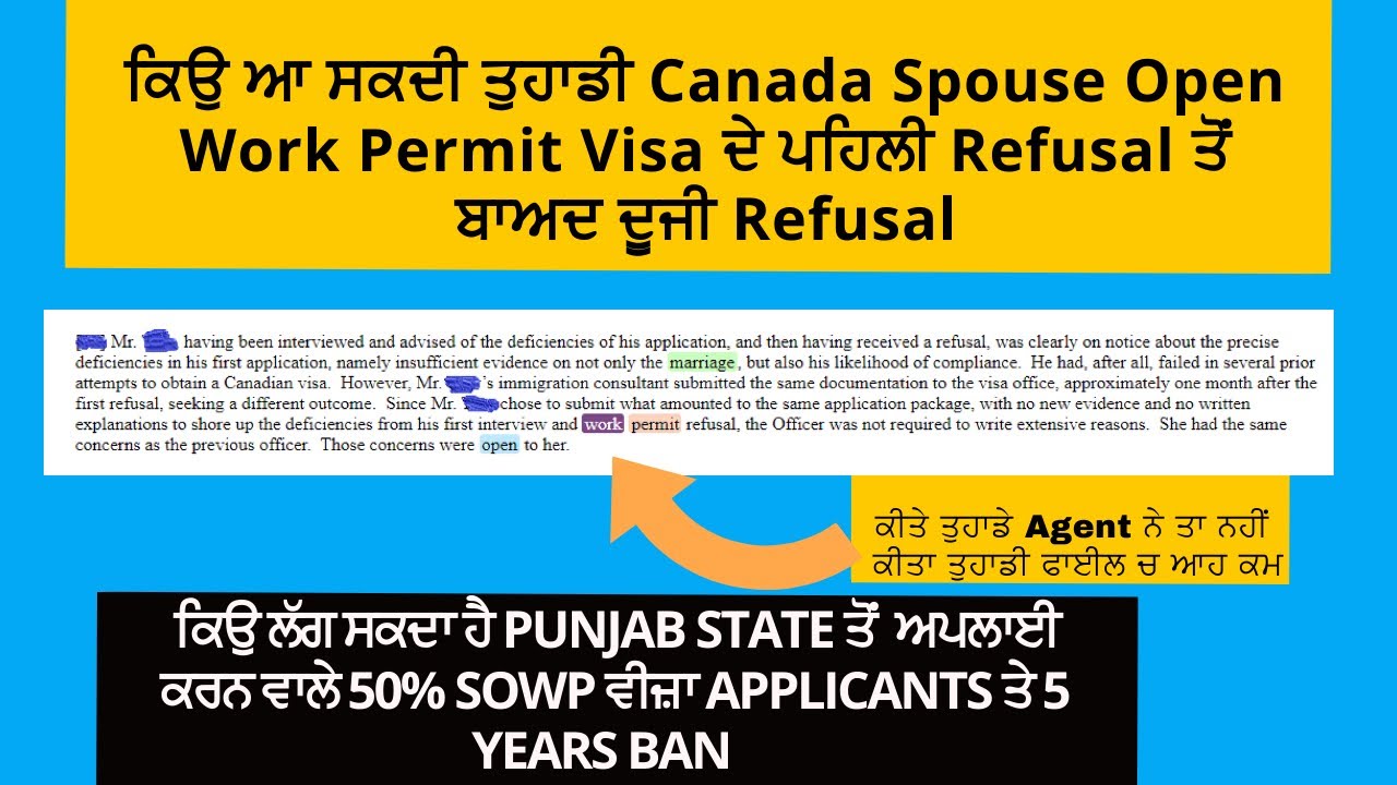 Why Canada Spouse Open Work Permit Applicants Getting Refusal After ...