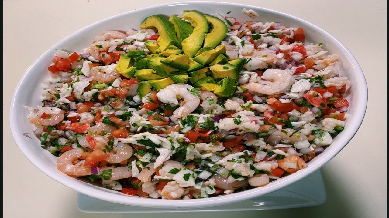 CEVICHE DE PESCADO, CAMARÓN Y JAIBA - YouTube